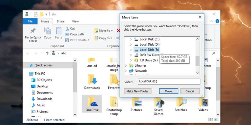 How to Change the Location of Your OneDrive Folder in Windows 10