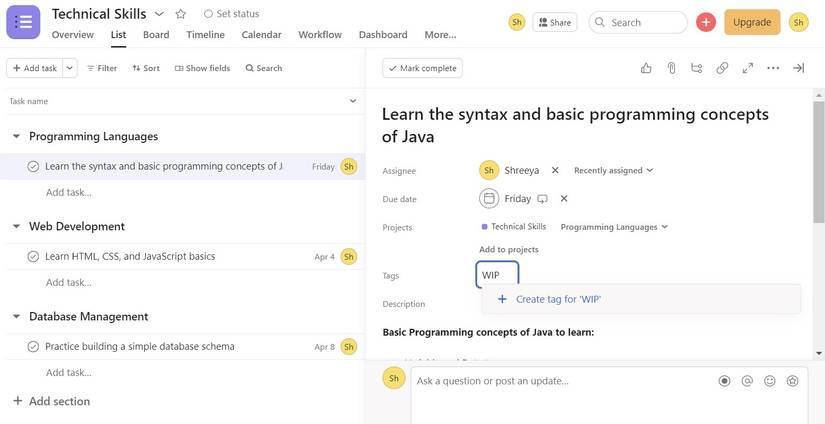 How to Use Asana to Track and Achieve Your Career Goals