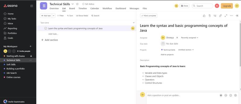 How to Use Asana to Track and Achieve Your Career Goals