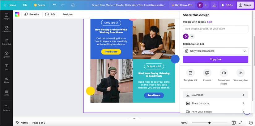 How to Design a Newsletter Using Canva