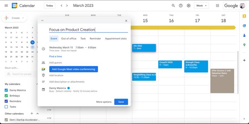 How to Plan Your Week in Google Calendar
