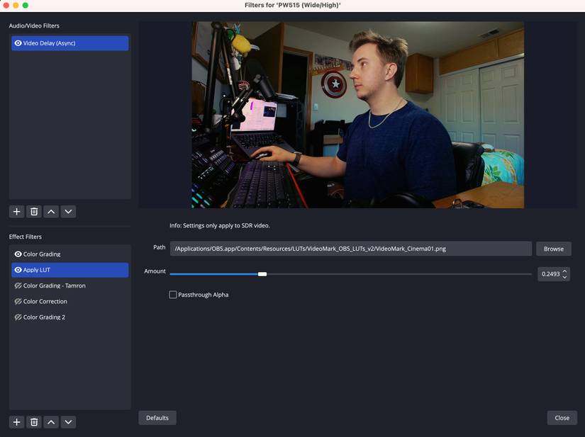 How to Color Grade and Apply LUTs to Your Stream in OBS Studio