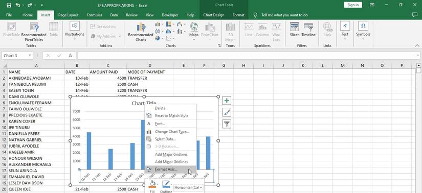 How to Show or Hide Chart Axes in Excel