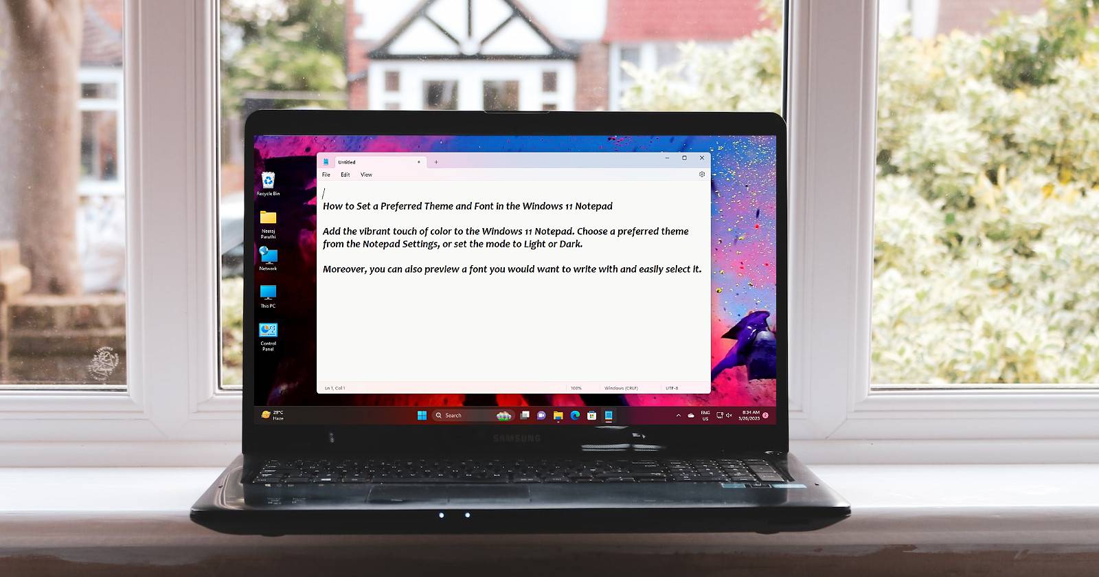 How to Set Your Preferred Theme and Font in the Windows 11 Notepad