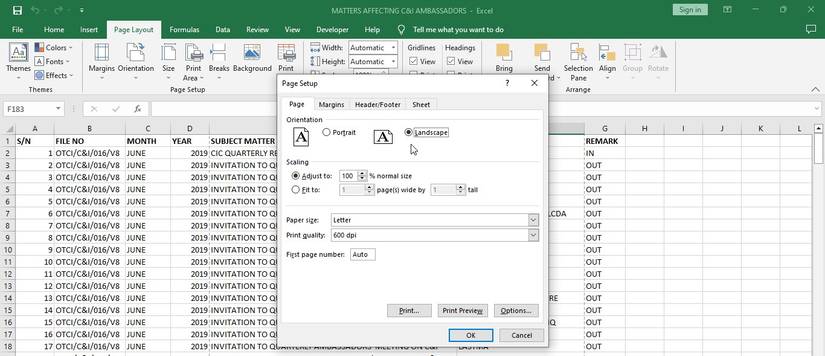 How to Change Page Orientation in Excel