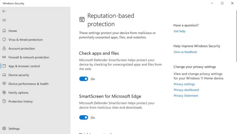 What Is App and Browser Control on Windows?