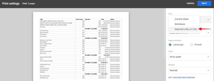 A Beginner's Guide on Printing in Google Sheets