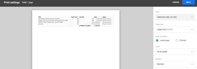 A Beginner's Guide on Printing in Google Sheets
