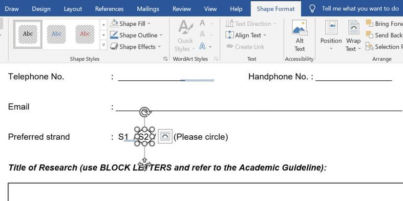How to Manually Fill In a Microsoft Word Form That Isn't Fillable