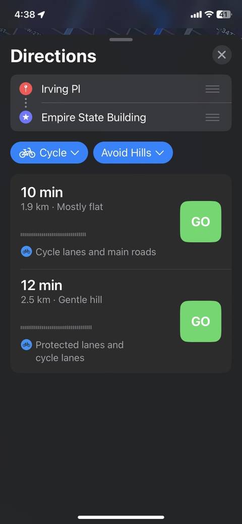 How to Get Cycling Directions in Apple Maps