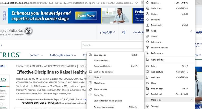 How to Generate Citations Using Edge’s Built-In Citations Tool