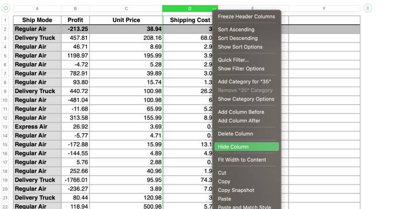 How to Freeze, Protect, Lock, and Hide Rows or Columns in Apple Numbers