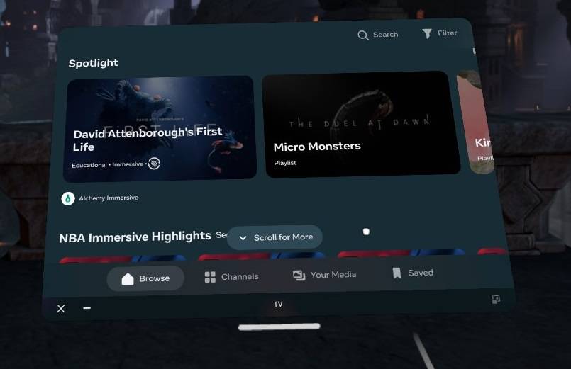How to Browse Immersive Content on Meta Quest TV
