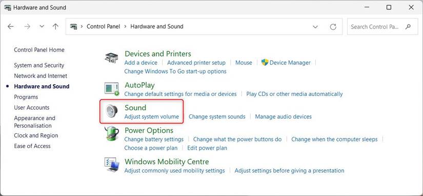How to Open the Volume Mixer in Windows 11