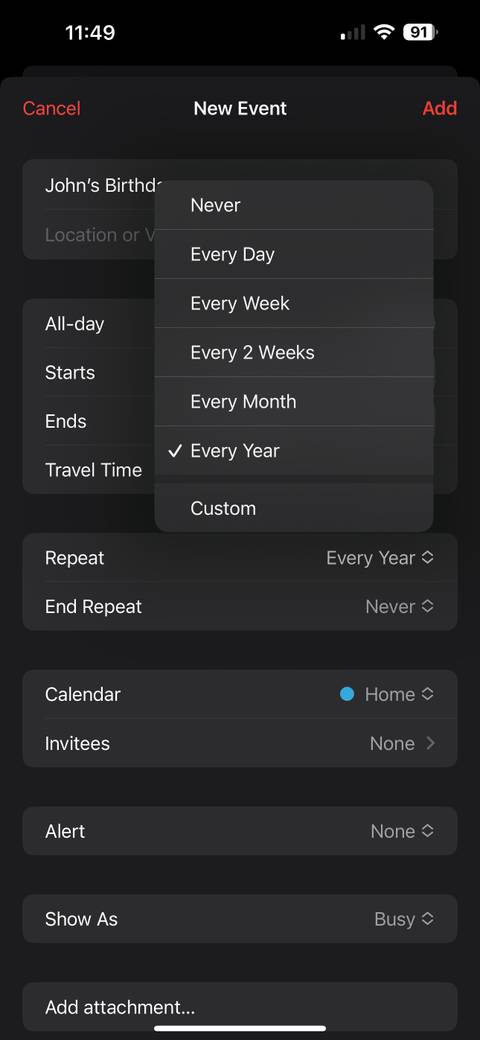 How to Add Yearly Events to Apple’s Calendar App
