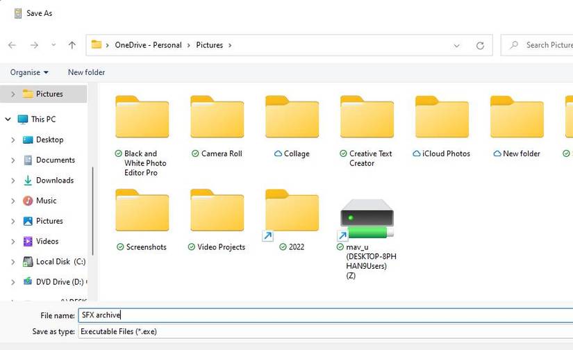 How to Create a Self-Extracting SFX Archive in Windows 11