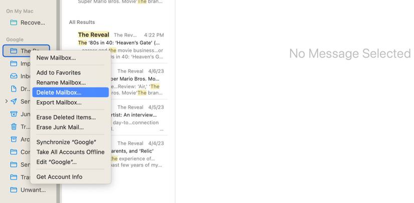 How to Create, Rename, or Delete a Mailbox in Apple Mail on a Mac