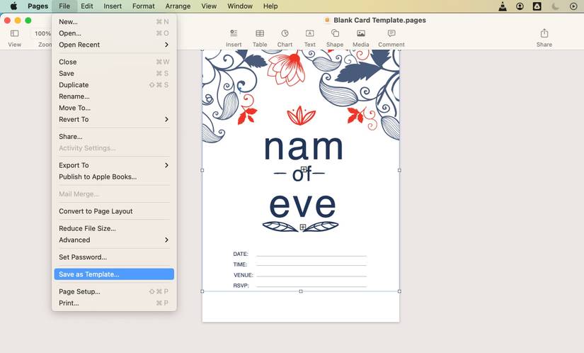 How to Create Custom Templates in Apple Pages