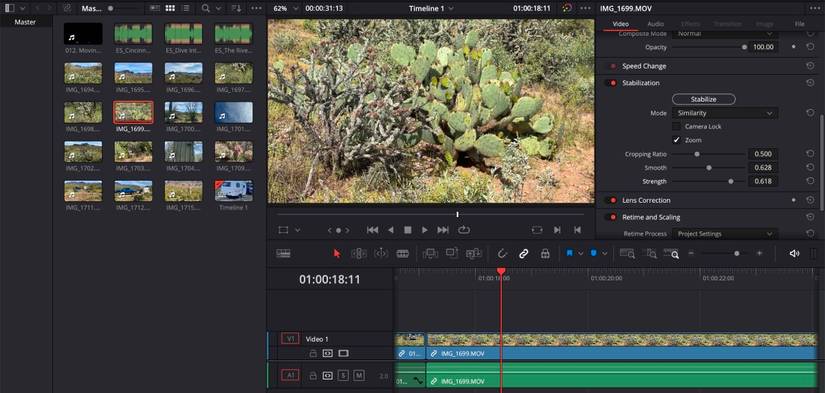 How to Fix Shaky Footage in DaVinci Resolve Using the Stabilization Feature