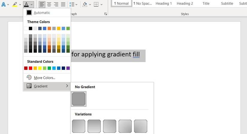 How to Apply Color Gradient Effects to Your Text in Microsoft Word