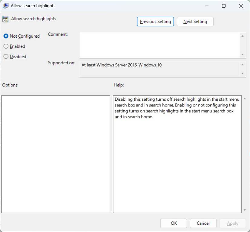 How to Turn Search Highlights On and Off on Windows 11