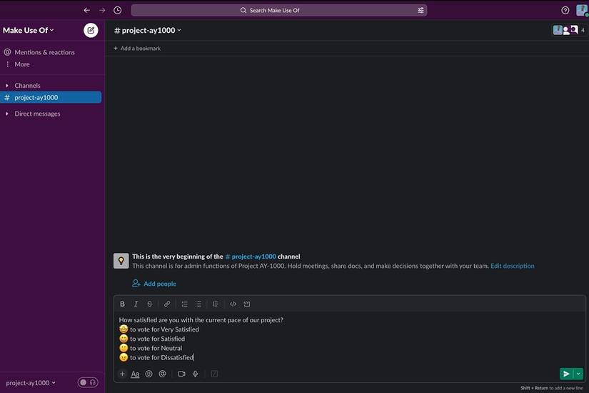 How to Create a Basic Poll on Slack Using Emojis