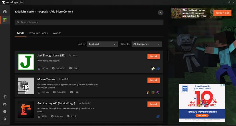 How to Use CurseForge to Easily Install Minecraft Mod Packs