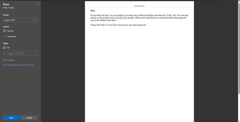 How to Save and Export Your Bing AI Chat History