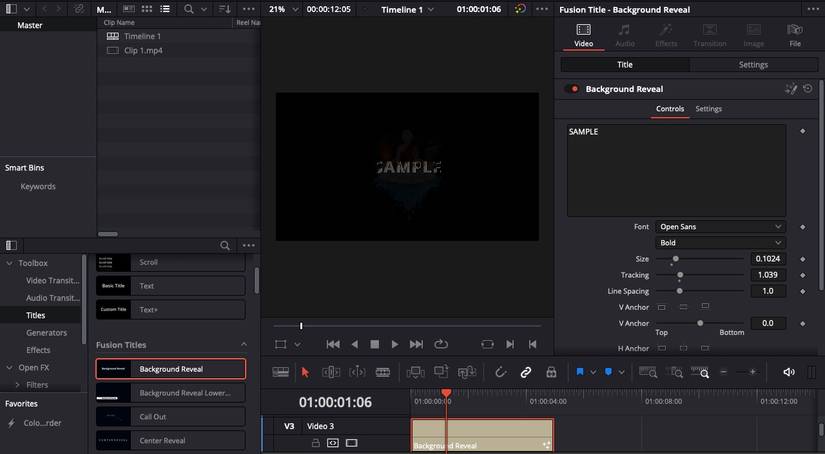 How to Add Text to Your Video Footage in DaVinci Resolve