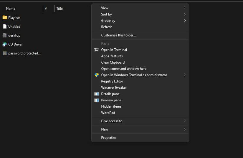 How to Add a Hidden Items Context Menu Option in Windows 10 & 11