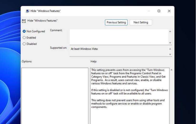 How to Fix a Blank Windows Features Window