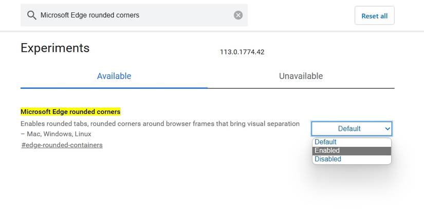 How to Enable or Disable Rounded Corners in Microsoft Edge