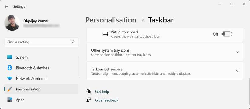 How to Get the Taskbar for Tablets on Windows 11