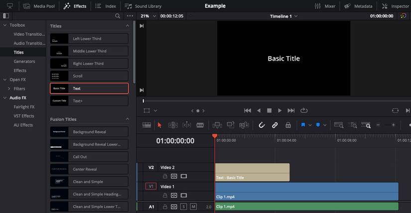 How to Add Text to Your Video Footage in DaVinci Resolve
