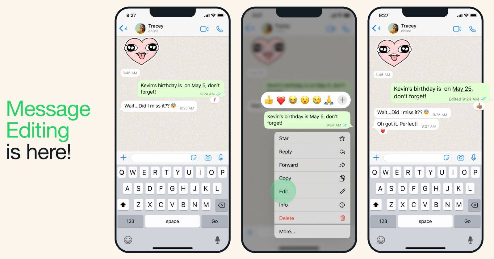 WhatsApp Now Lets You Edit Your Messages