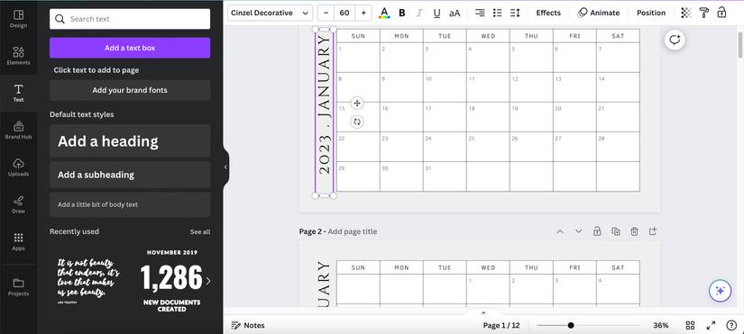 How to Make Your Own Printable Calendar Using Canva