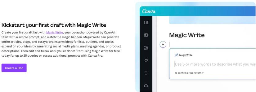 How to Use the Magic Write Tool in Canva