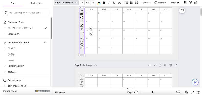 How to Make Your Own Printable Calendar Using Canva