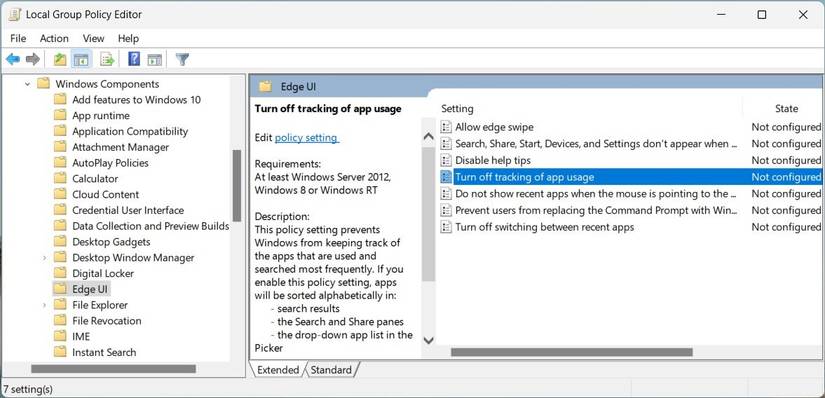 How to Disable App Launch Tracking in Windows