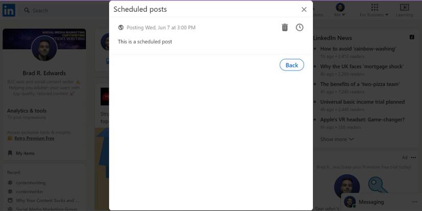 How to Schedule Posts on LinkedIn