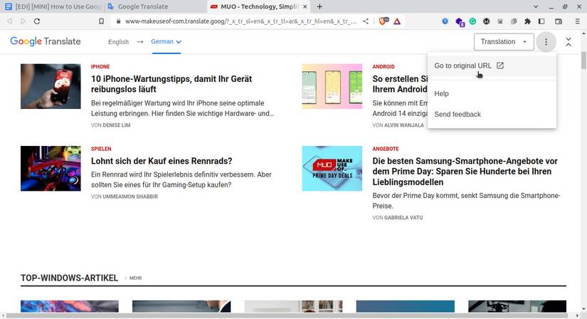 How to Use Google Translate for Specific Websites
