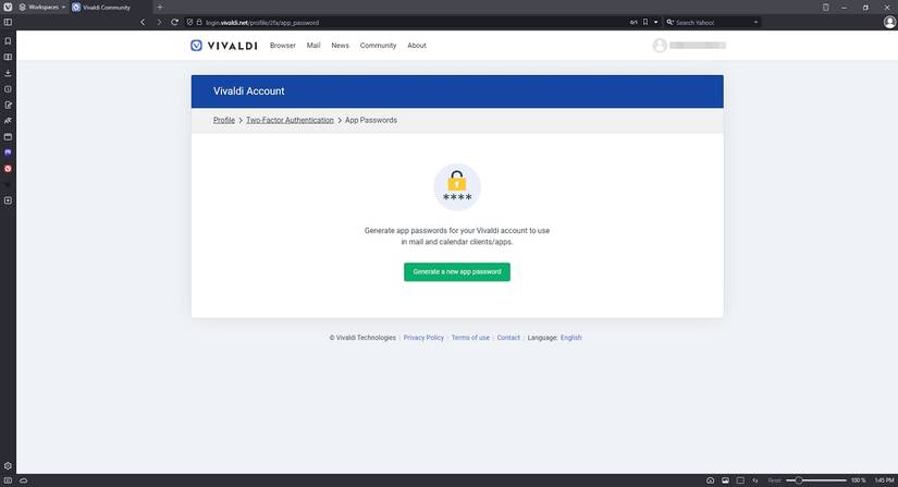 How to Enable Two-Factor Authentication on Your Vivaldi Account