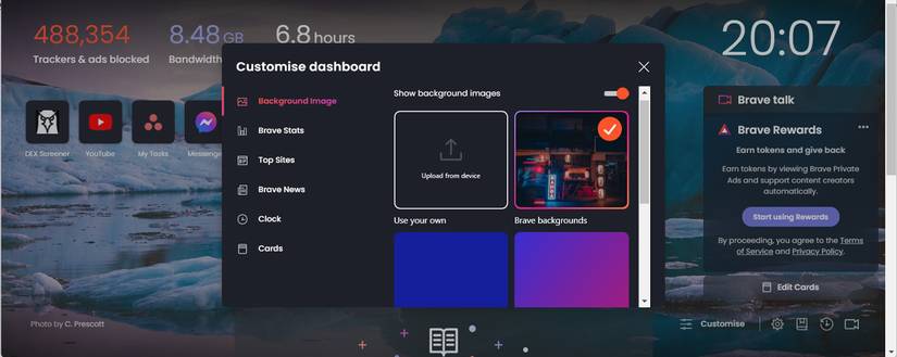 How to Change Your Wallpaper in Brave