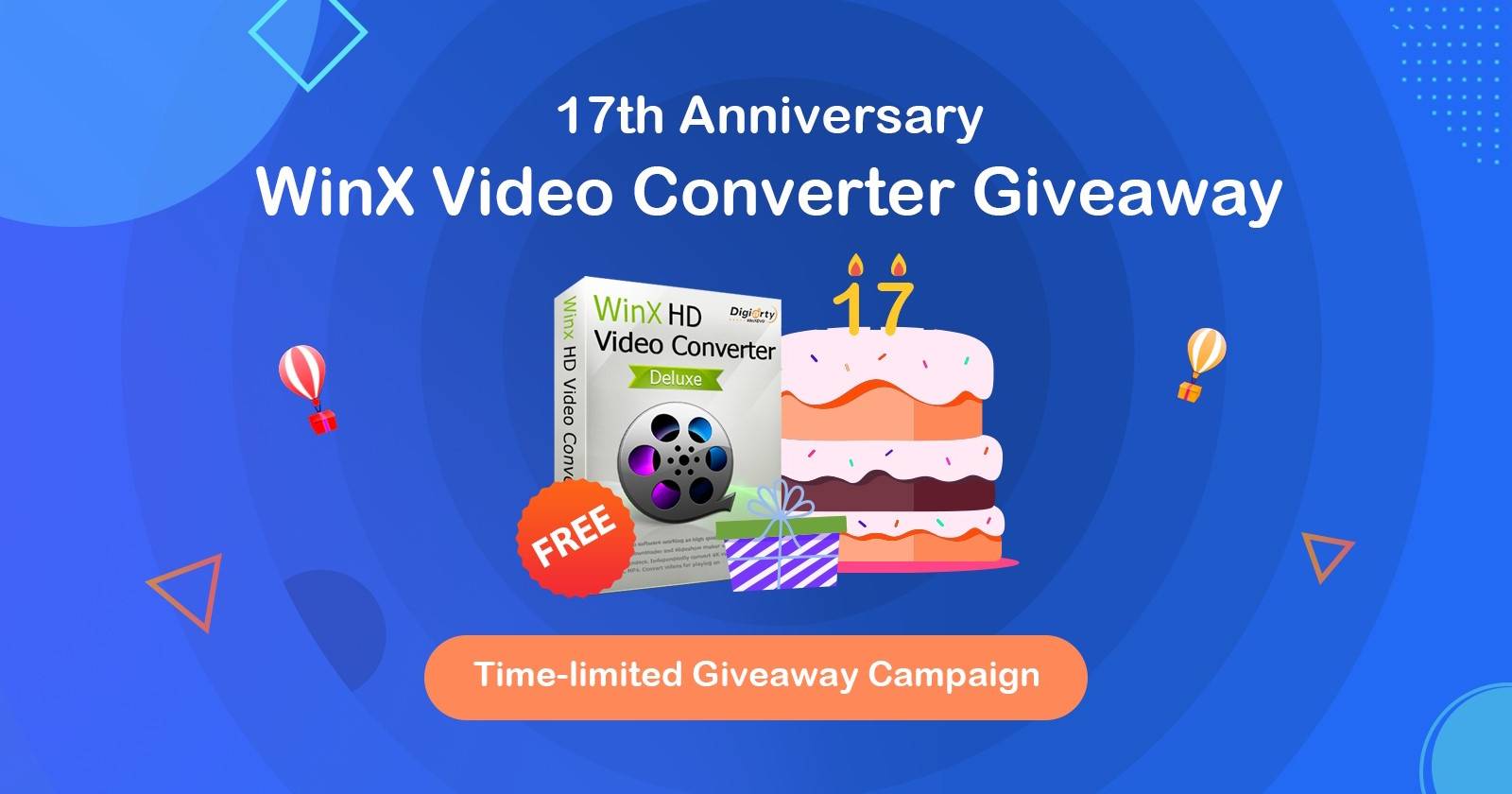 Unlock WinX HD Video Converter Deluxe for Free as WinxDVD Turns 17