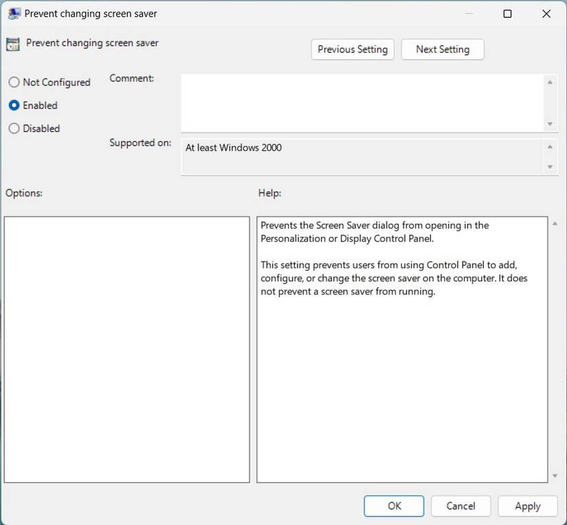 How to Stop Users From Changing the Screensaver on Windows