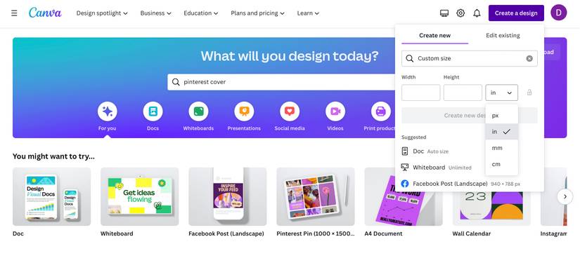 How to Create a Pinterest Profile Cover Using Canva