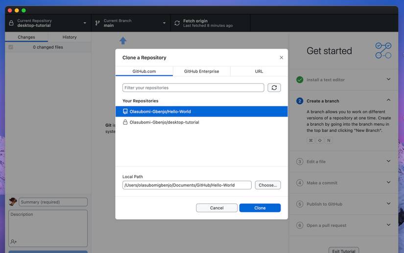How to Use GitHub Desktop on a Mac