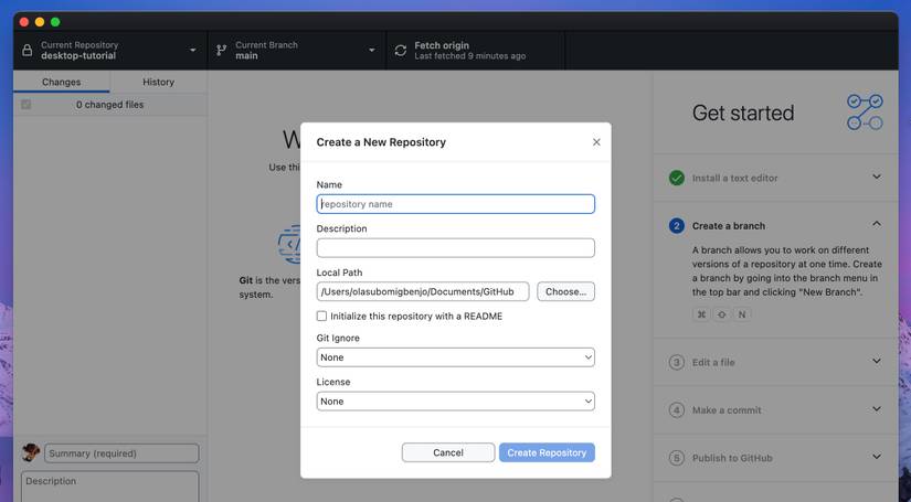 How to Use GitHub Desktop on a Mac