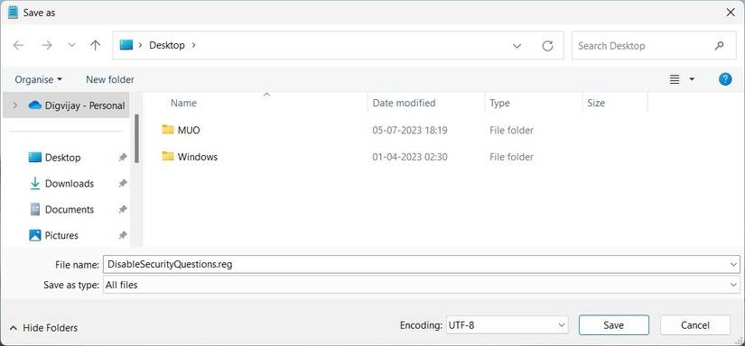 How to Disable Local Account Security Questions on Windows 11
