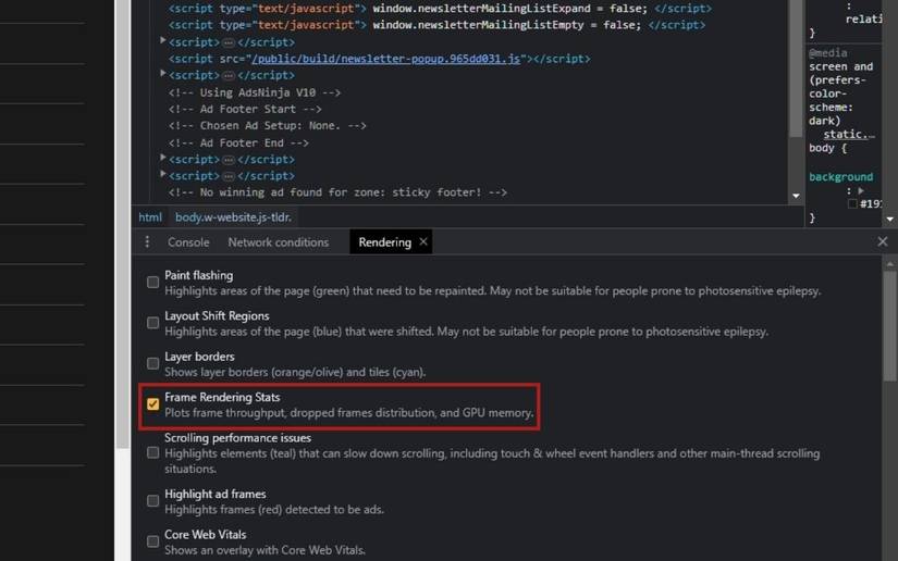 How to See Your Frame Rate in Google Chrome